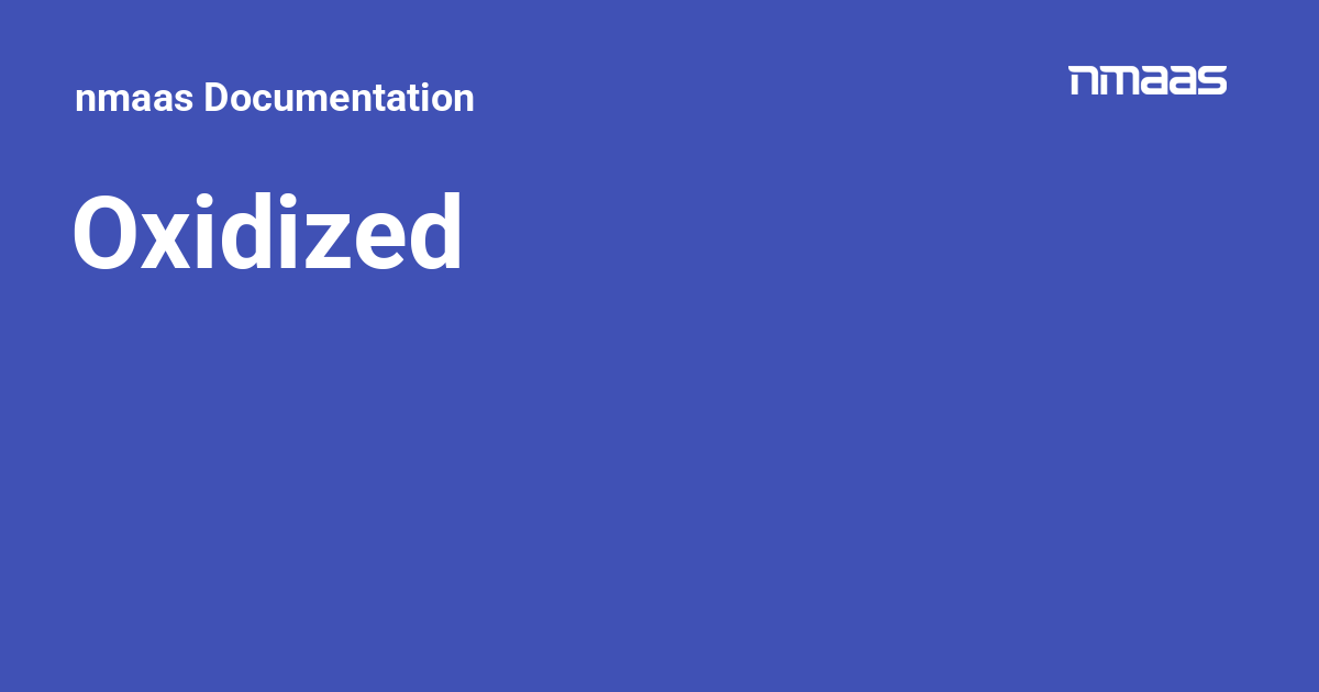 Oxidized - nmaas Documentation